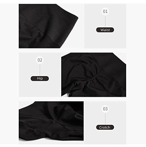 PEACH SEA Women High Waist Yoga Pants Tummy Control Workout Scrunch Butt Lifting Leggings Black