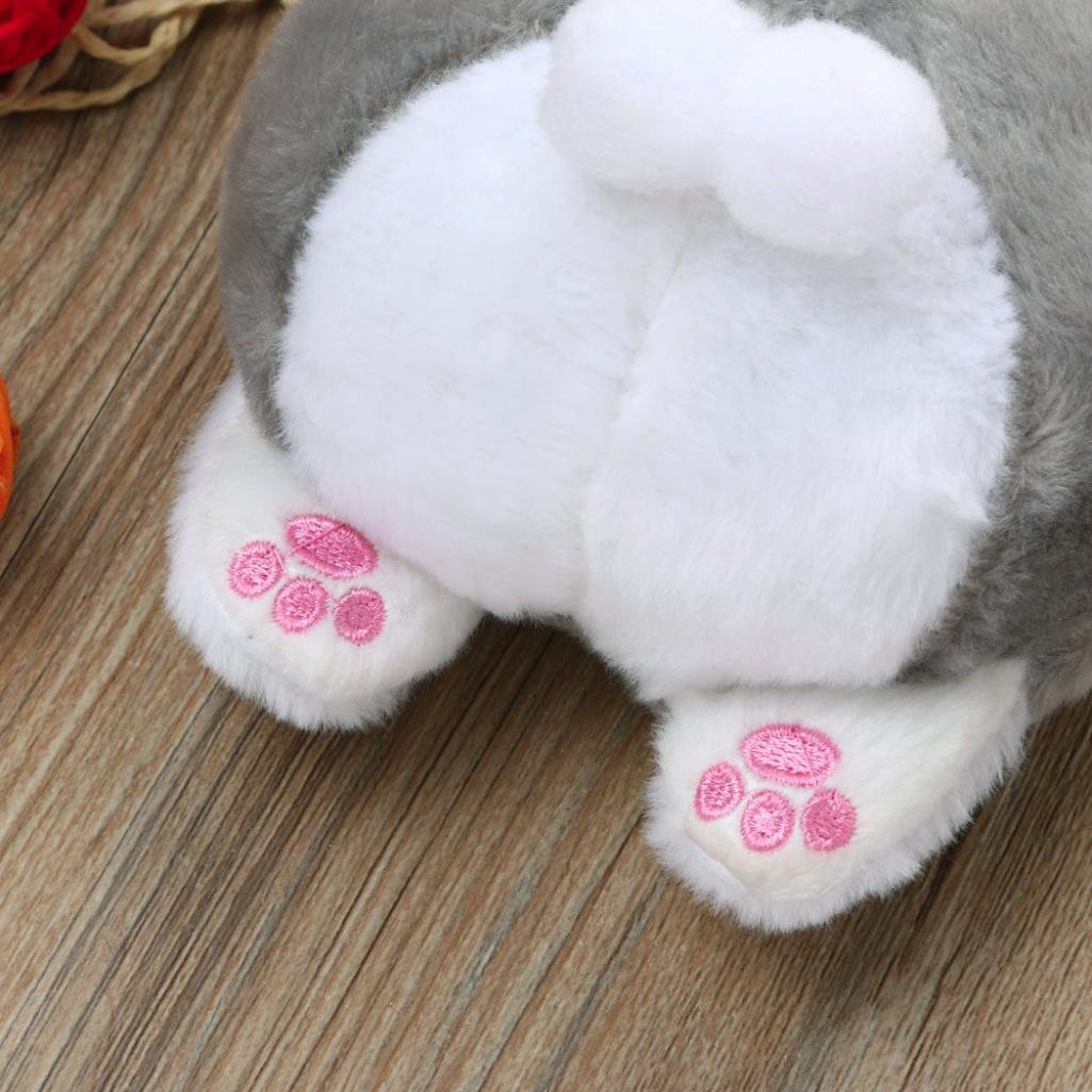 IEason-Bag, Cute Cat Butt Tail Plush Coin Purse Change Purse Bag (Gray)