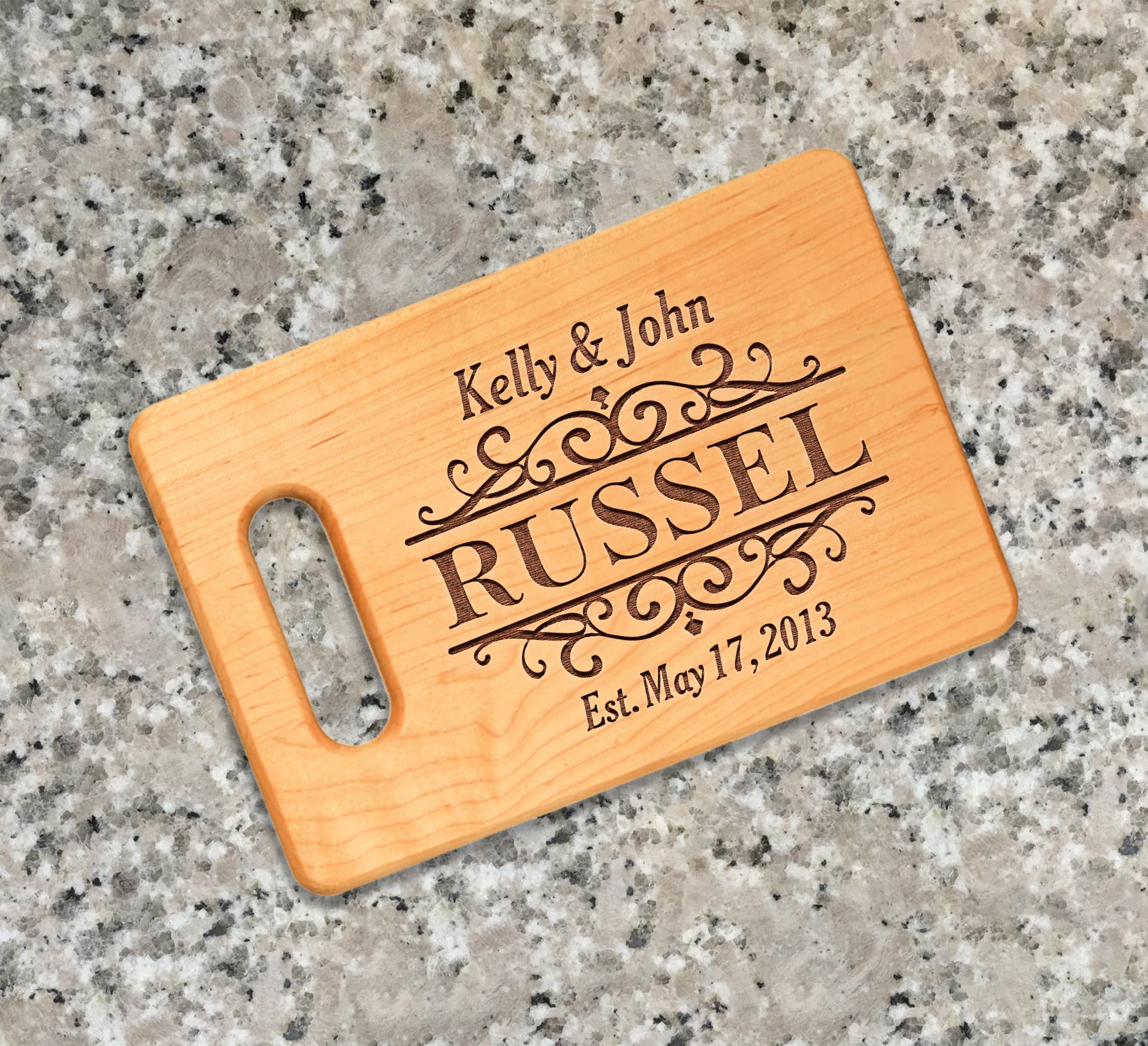 Personalized Mr and Mrs Cutting Board Wedding Gift for Couple Custom Arched Bamboo Cutting Board Housewarming Gifts