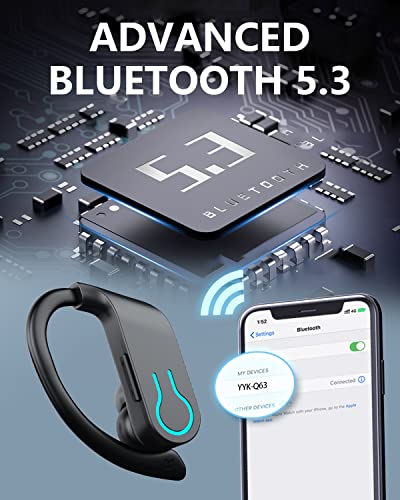 Wireless Bluetooth Earbuds 120H Playtime Bluetooth 5.3 Ear Buds for Sports, Hi-fi Stereo Earphones with LED Display Charging Case, Headphones for Running/Workout Audifonos Bluetooth inalambricos