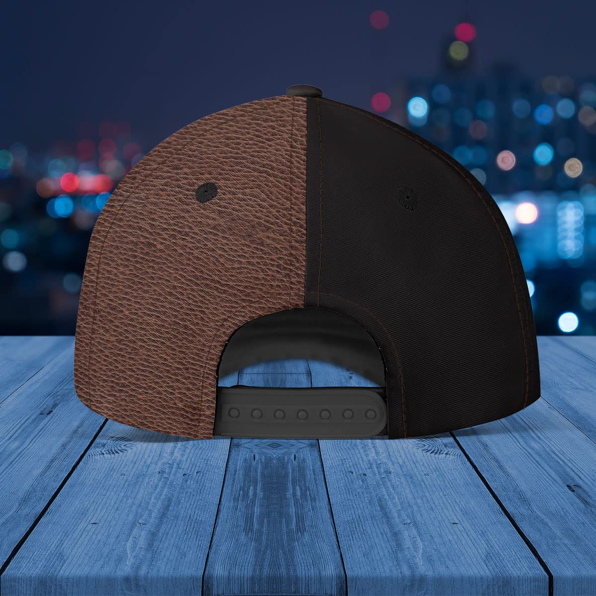 Personalized Angus Cattle Leather Brown Classic Baseball Cap