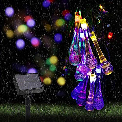 LIUPENGWEI Solar String Lights,20 Lights-400 Lights 5m-52m Outdoor Fairy Light with Shape of Waterdrop/Teardrop/Raindrop Patio Lighting Decor for Home Garden Lights Garden Ghost Light