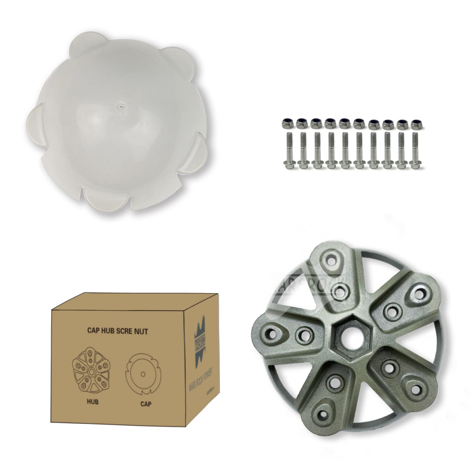 Mars Rock Small Wind Turbine Wheel Hub And Cap With 5 Vanes Bladesā Screws & Nuts Kit For Horizontal Wind Turbine Generation DIY 100w To 1000w Small Windmill Accessories Parts