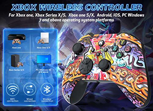 Wireless Controller Replacement for Xbox One, Special Edition Custom Game Controller Compatible with Xbox Series X/S, Xbox One S/X, Android/iOS/PC Gamepad Windows 7 8 10 11 Made with Advanced HydroDip Print Technology
