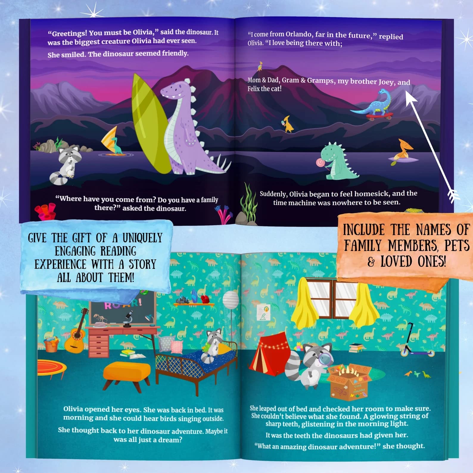Story of Me Dinosaurs Personalized Kids Book - Dinosaur Adventure - Kids Dinosaur Book Personalized with Child's Name and Other Customizations (Paperback)