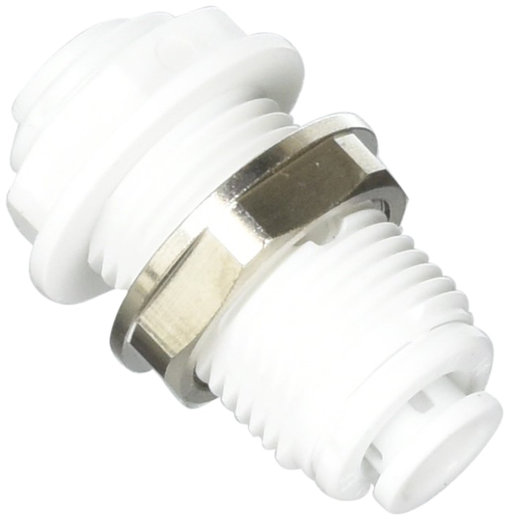 John Guest Speedfit CI1208W 1/4 inch Bulkhead Connector (Pack of 10)