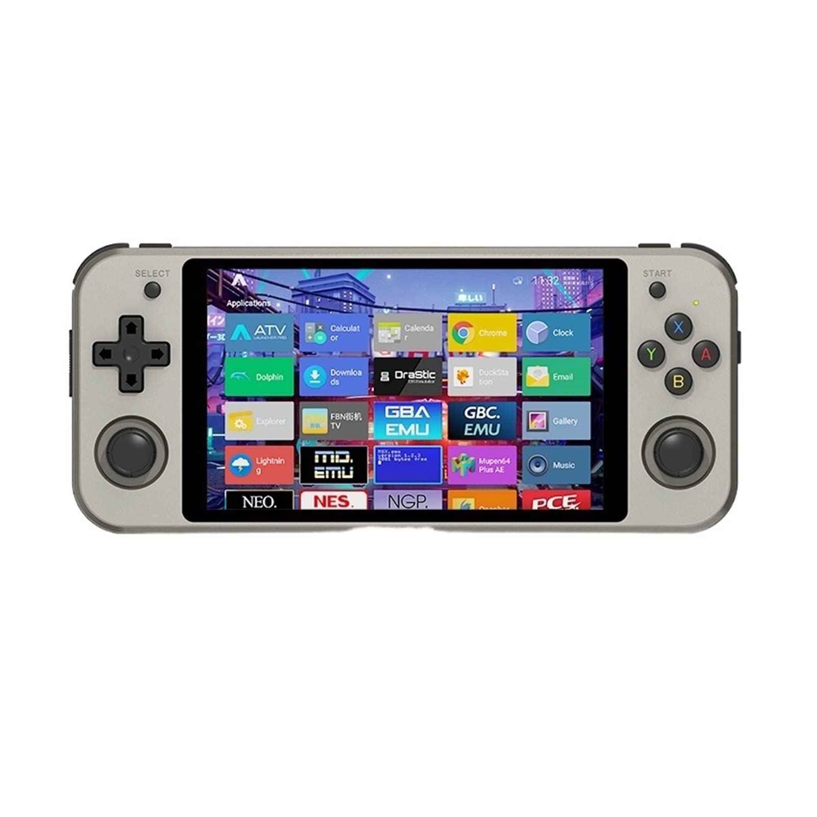 RG552 Dual System Handheld Console 4200 Retro Games 5.36" IPS Touch Screen PD Charge Android Linux Portable Game Player (Color : RG552G UK 80G BC1)