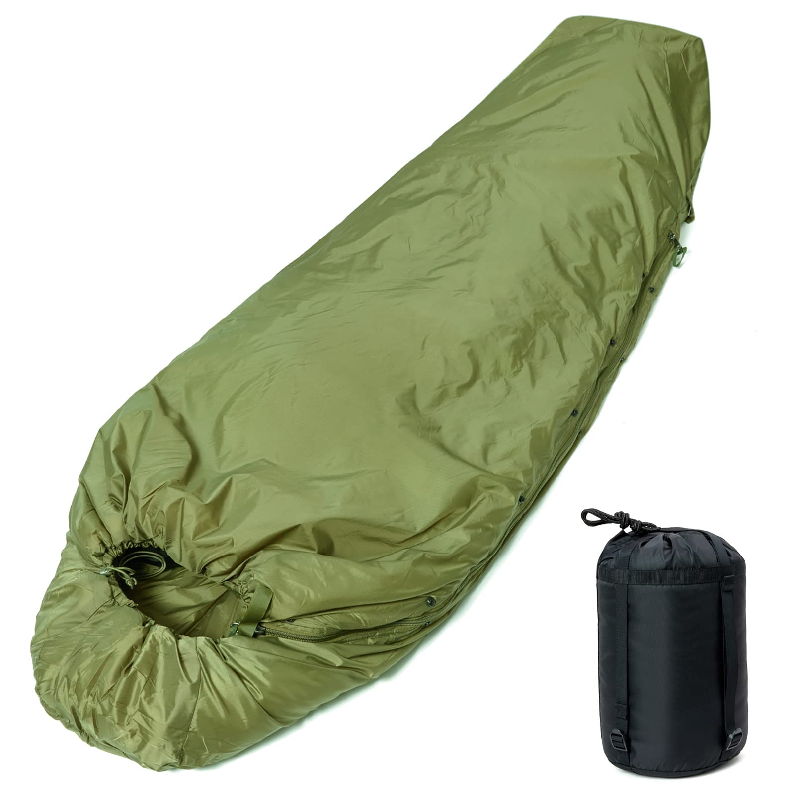 MT Military Intermediate Sleeping Bag, Part of 4 Piece Army Modular Sleep System for All Season Black