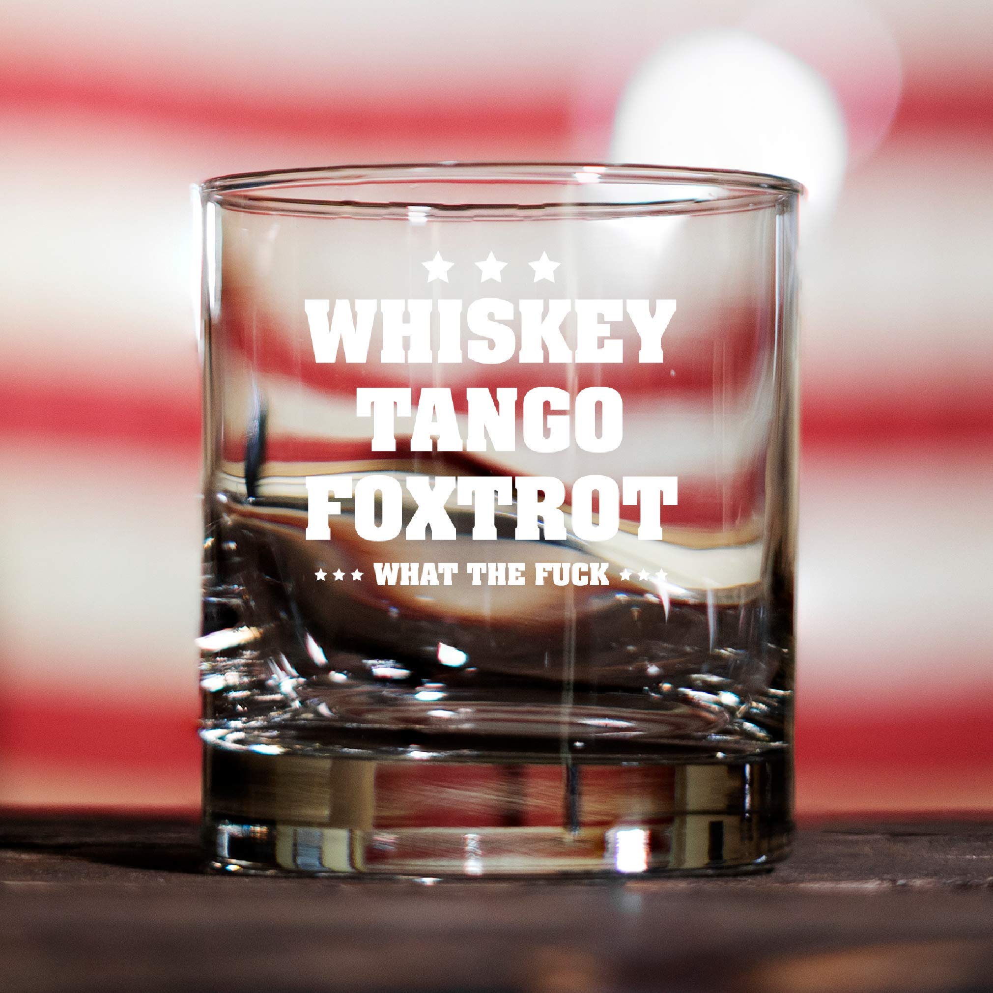 Lucky Shot Tumbler Whiskey Scotch Glass 11 oz. | Novelty Old Fashioned Whiskey Glasses | Classic Lowball Rocks Glass | Funny Gift Glassware
