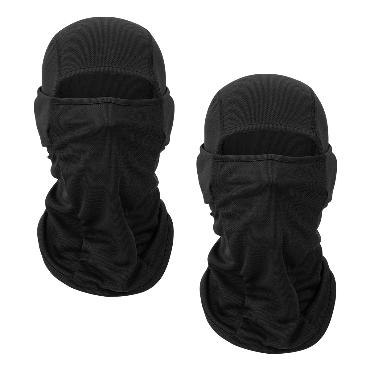 RnCop 2 Pack Balaclava Face Mask for Men Women Lightweight Ski Motorcycle Running Riding-Black