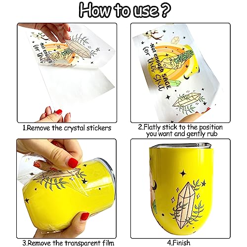 UV DTF Cup Wrap, Transfer Stickers for Glass Cups,UV DTF Cup Wrap Transfer Cup Stickers Decals Waterproof Rub on Transfers for Crafts Vintage(Halloween Series-12Sheets)