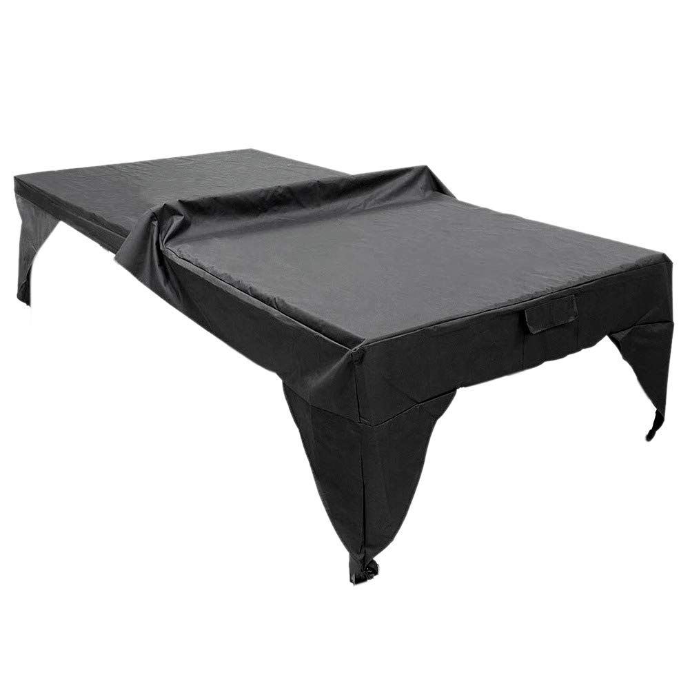 KOET P-ing Pong Table Cover β 280x153x73cm β with Buckle Strap - Classic Collection β Polyester Taffeta - Black/Grey