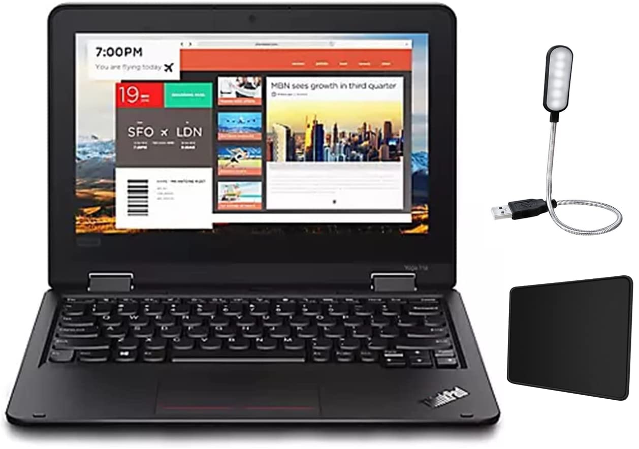 Lenovo ThinkPad Yoga 11E 2-in-1 11.6'' HD Touchscreen Laptop PC, Intel Celeron N4120 Processor, 4GB RAM, 128GB SSD, Webcam, Stereo Speakers, USB-C, HDMI, WiFi, Windows 10 Pro + Accessories