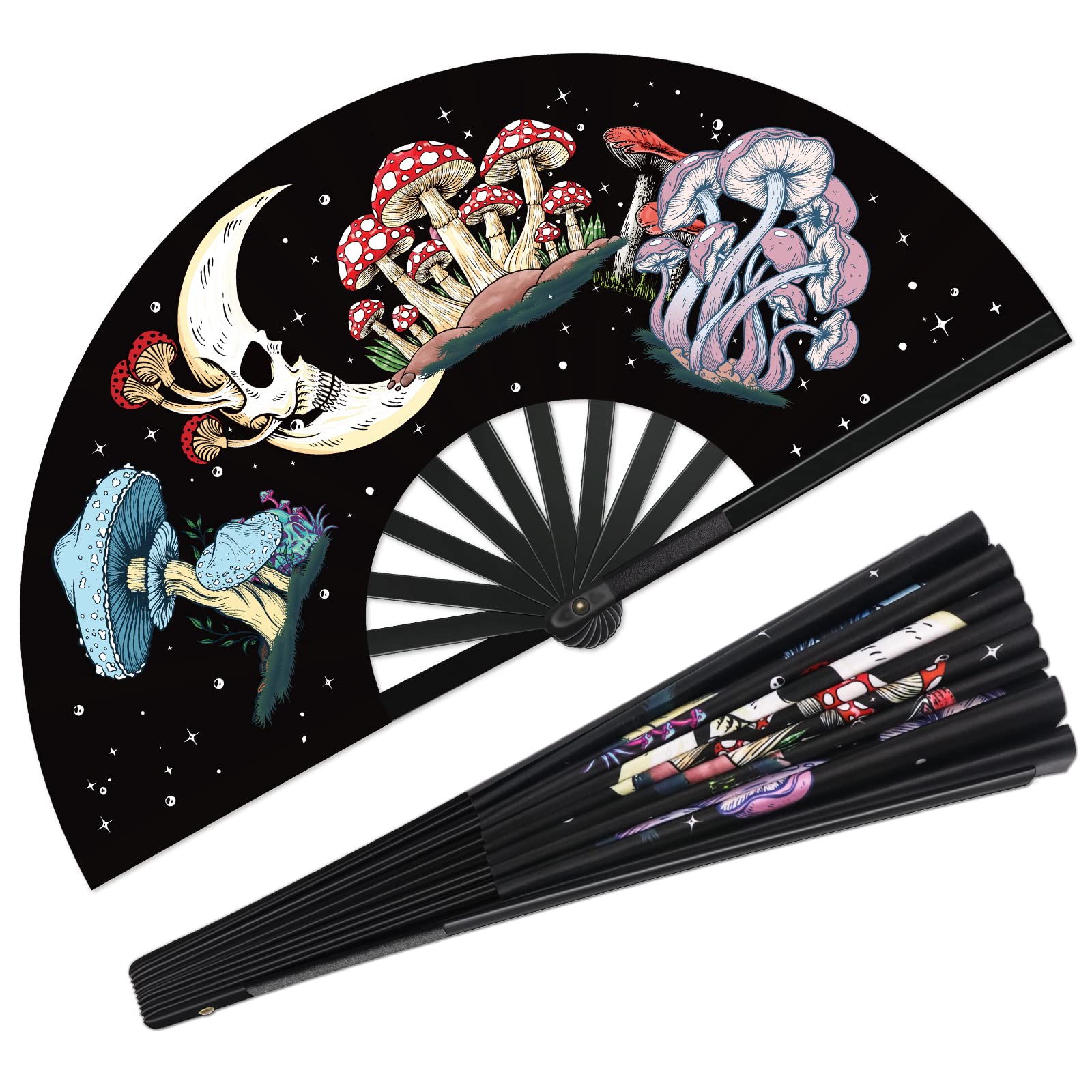 Riccioofy Set of 6 Rainbow Folding Fans -Hand Fan Foldable-Pride Accessories-Hand Fans for Women Foldable