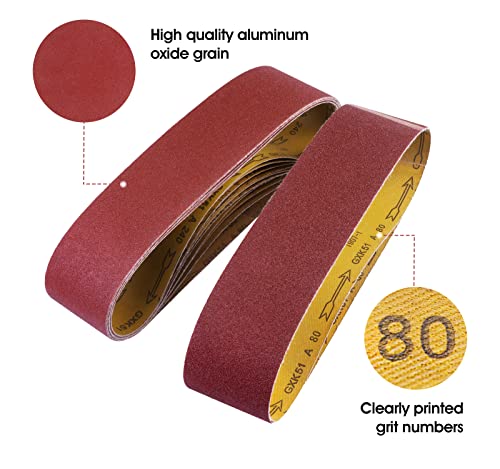 Sanding Belts 10 Pack 4×36 Inch Aluminum Oxide Sanding Belt for Belt Sander 2 Each of 80 120 150 240 400 Grits Belt Sander Paper