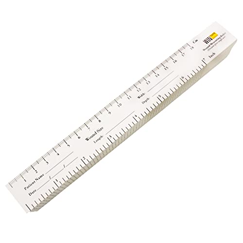 WIN TAPE 18cm / 7'' Educare Wound Ruler (PAPER) Wound Measuring Tape (Pack of 100) Medical Medimeter