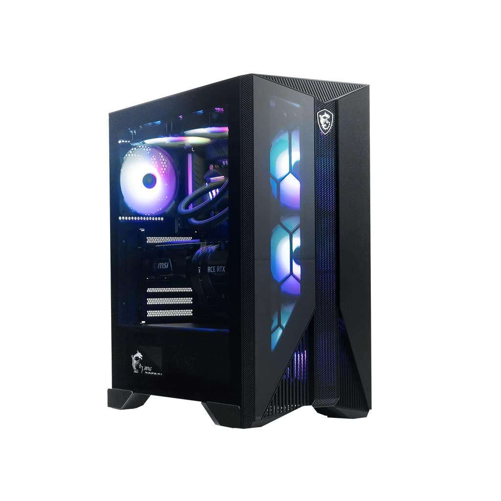 MSI Aegis RS Gaming Desktop PC, Intel Core i7-12700KF, GeForce RTX 3060 Ti, 16GB Memory (Dual-CHL), 1TB NVMe SSD, WiFi 6E, Liquid Cooling, USB Type-C, Win 11 Home, Keyboard and Mouse (12TG-261US)
