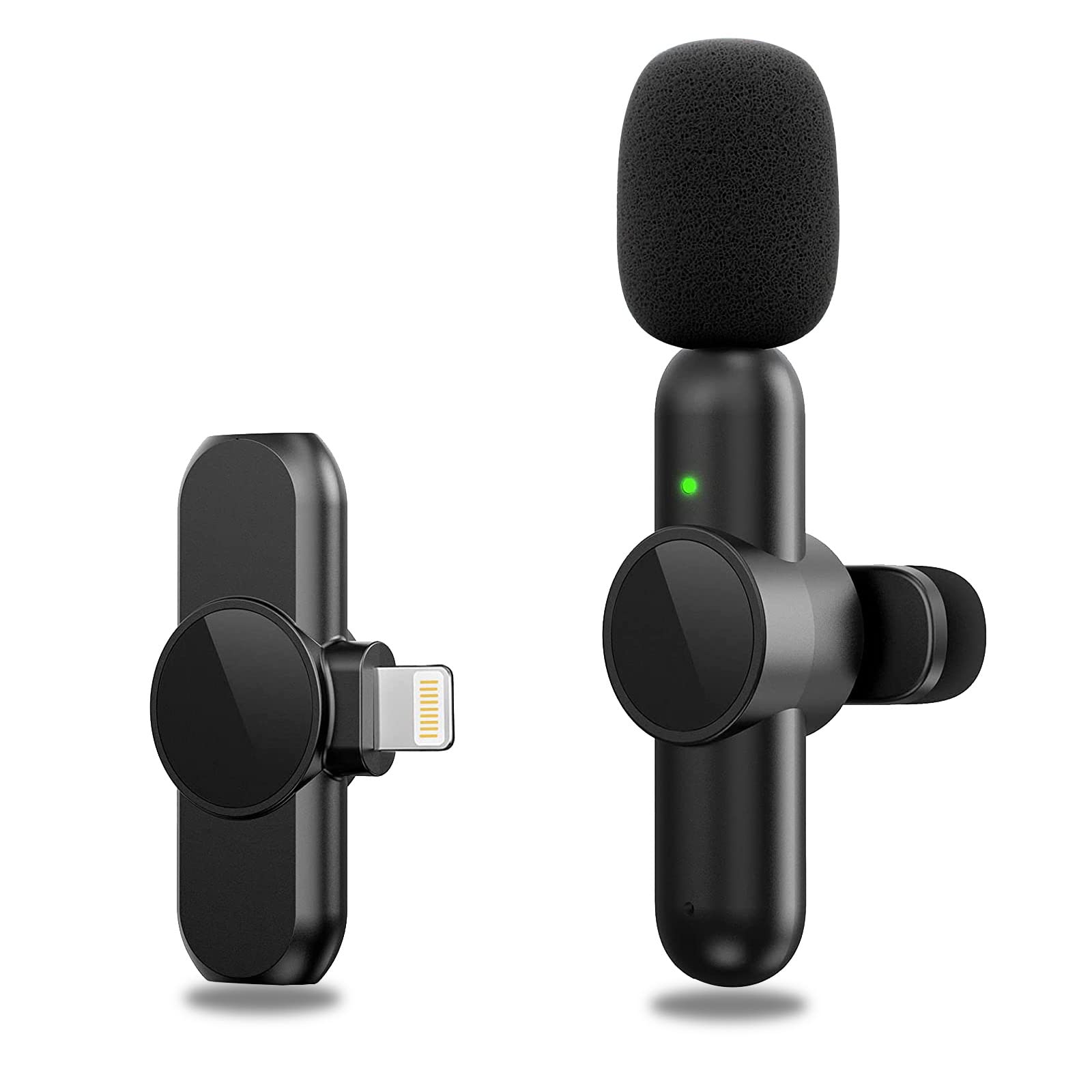 Netdeon Professional Wireless Lavalier Lapel Microphones for iPhone iPad, Omnidirectional Condenser Clip-on Microphone Recording Mic for Video Recording Podcast Interview Vlog YouTube Tiktok