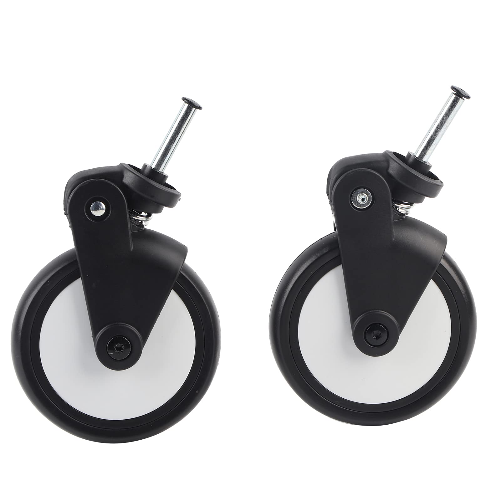 Stroller Wheels Replacement, Baby Duet Strollers Front Back Wheel 360 Degree Rotation Universal Jogger Caster Set Rubber Tire Tube Accessories Kids Carriage for Wheelchairs Rollators Walkers 1 Pair