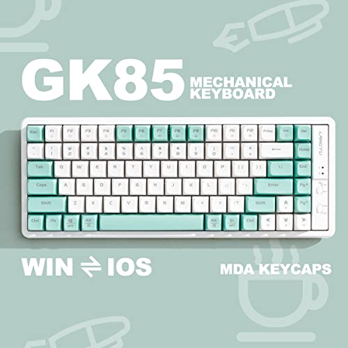 SUEHIODHY GK85 75% Hot Swap Mechanical Gaming Keyboard with MDA PBT Keycaps RGB Backlight Programmable Software for Mac/Win(Red Switch)