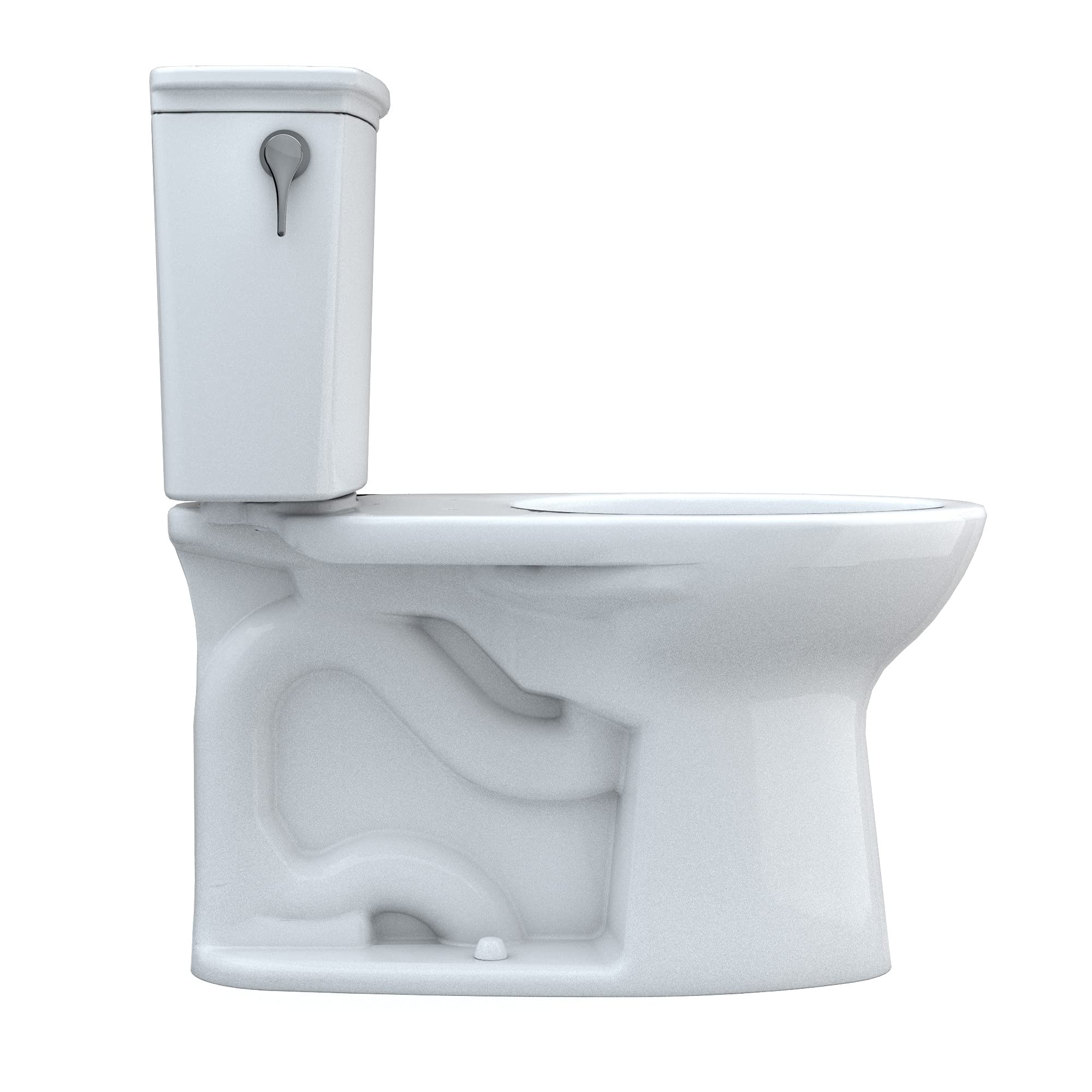 TOTO Drake Transitional Elongated 1.28 GPF Toilet Bundle with WASHLET C5 Bidet Toilet Seat Cotton White
