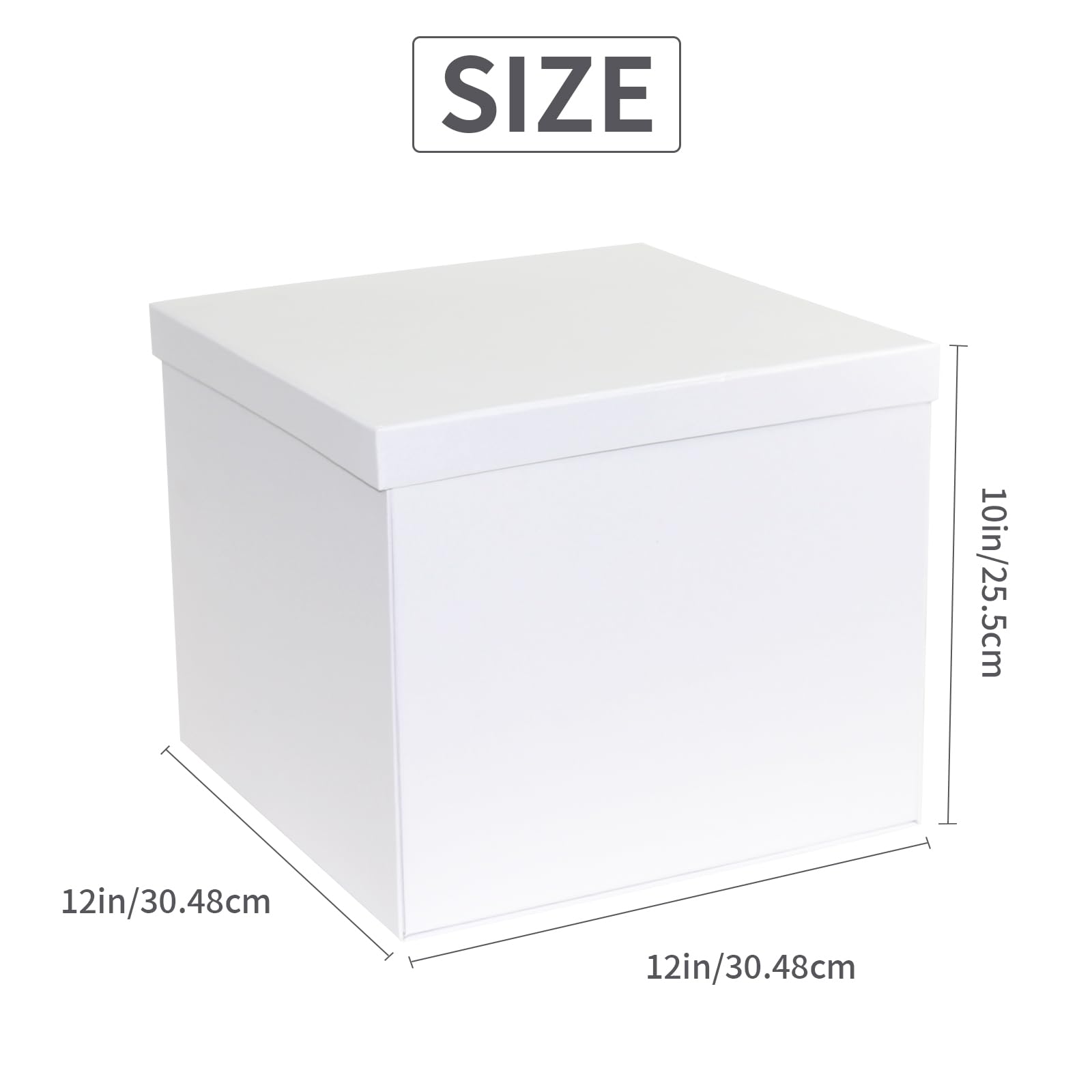 YINUOYOUJIA Large Gift Box 12x12x10 Inches,White Gift Boxes for presents,Birthday Gift Box,Present box Gift Box Packaging for Valentine's Day,Mother's Day,Christmas,Anniversariesā¦