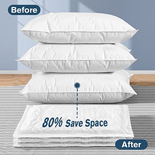 Vacuum Storage Bags, OFFSIR 16-Pack Vacuum Sealer Bags Space Saver Bags Compression Bags for Comforters Blankets Bedding,Vacuum Seal Bags for Clothes with Hand Pump-4 Jumbo,4 Large,4 Medium,4 Small