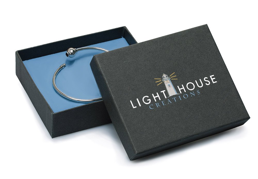 Lighthouse Creations The Traditional Sterling Silver Single Ball Threaded Bracelet from Cape Cod…FLEX Style, 7.5"