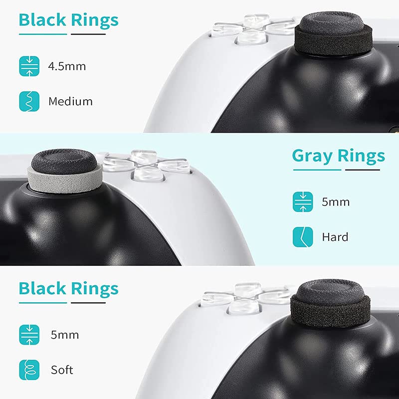 Precision Rings Compatible for Switch Pro/PS4/XBox One, Game Console Thumbstick Rings Aim Target Assist Motion Sponge Rings Gaming Controller Shock Absorber Analog Stick Rings Accessories