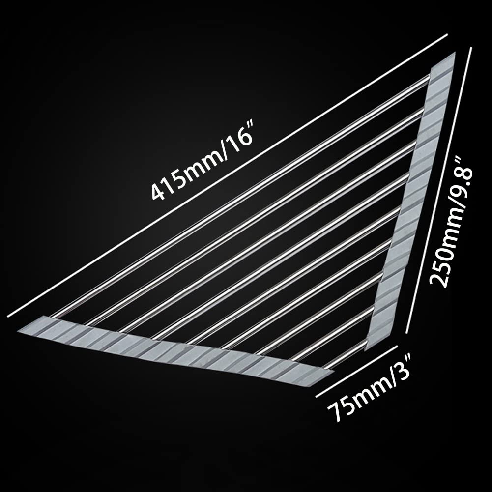 MINGFANITY Triangle Roll-Up Dish Drying Rack for Sink Corner Small Foldable, Stainless Steel Multipurpose Kitchen Sink Corner Dish Drainer Mat (Gray)