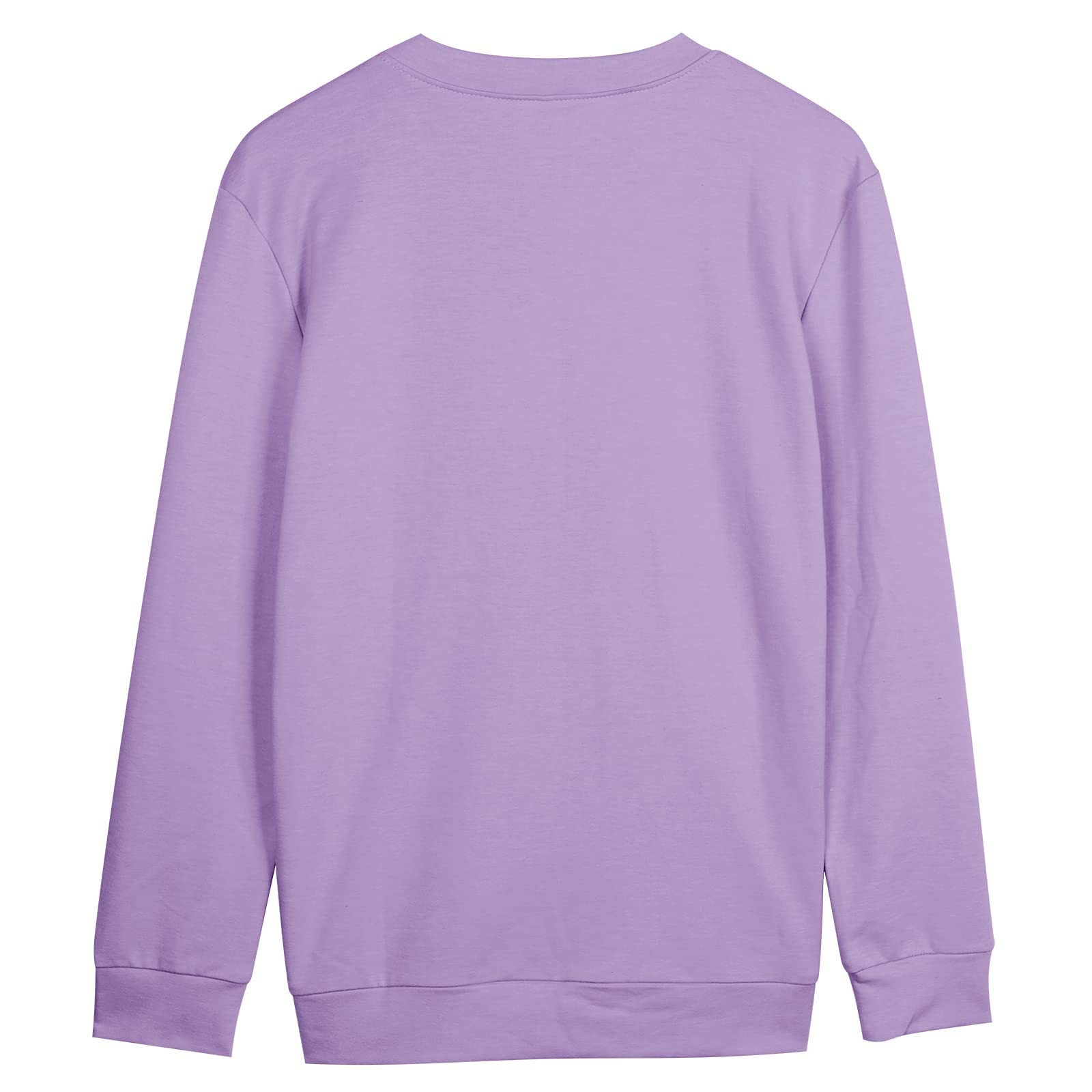 MNLYBABY Mom Mode Casual Sweatshirts for Women Letter Print Long Sleeve Lightweight Pullover Tops Violet