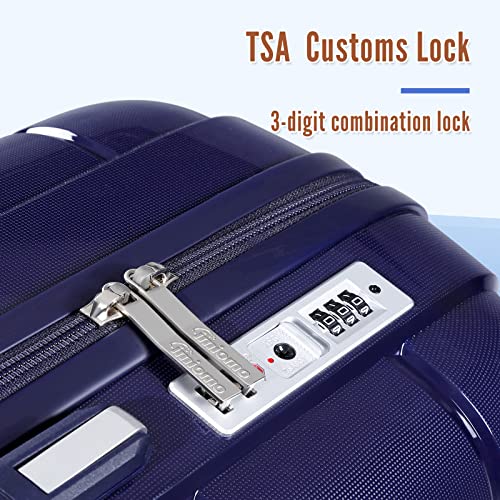 Joyway Luggage Sets,3 Piece Suitcase Set Carry On Luggage with Spinner Wheels,Hardside PP Durable Luggage with TSA Lock(Blue, 11 piece set)…