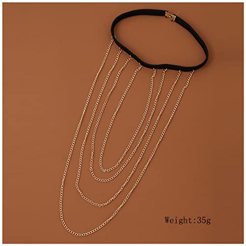 Multi-layers Leg Chain Jewelry Summer Beach Leg Chain Stretchy Thigh Chain Bikini Body Accessories Jewelry for Women (Gold)