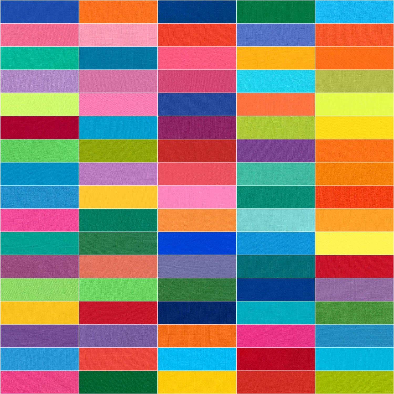 Kona Cotton Solids Bright Charm Square 85 5-inch Squares Charm Pack Robert Kaufman CHS-693-85