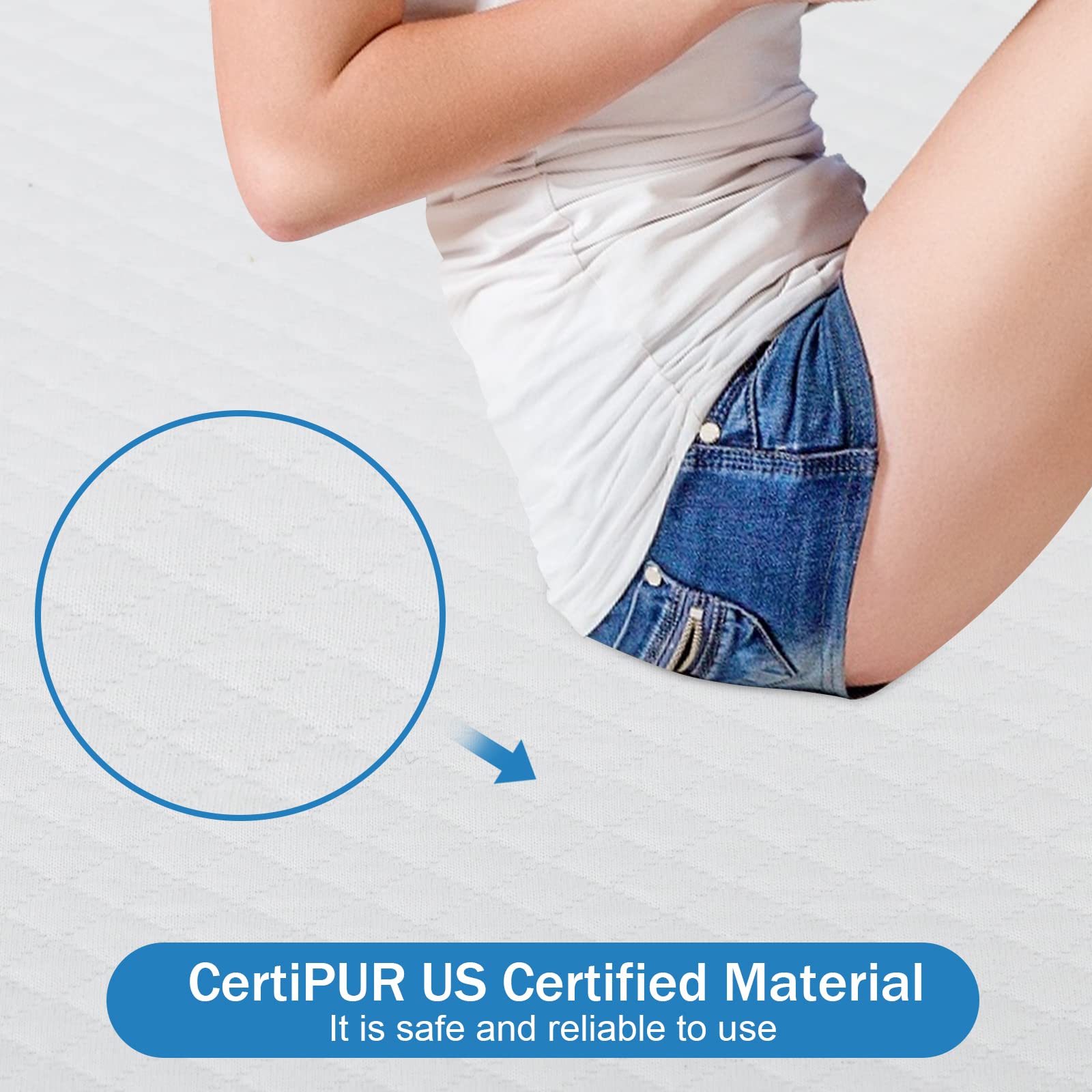 King Mattress, 8 Inch Gel Memory Foam Mattress for Back Pain Relief, Medium Firm King Size Mattress in a Box with Washable Cover & Motion Isolation