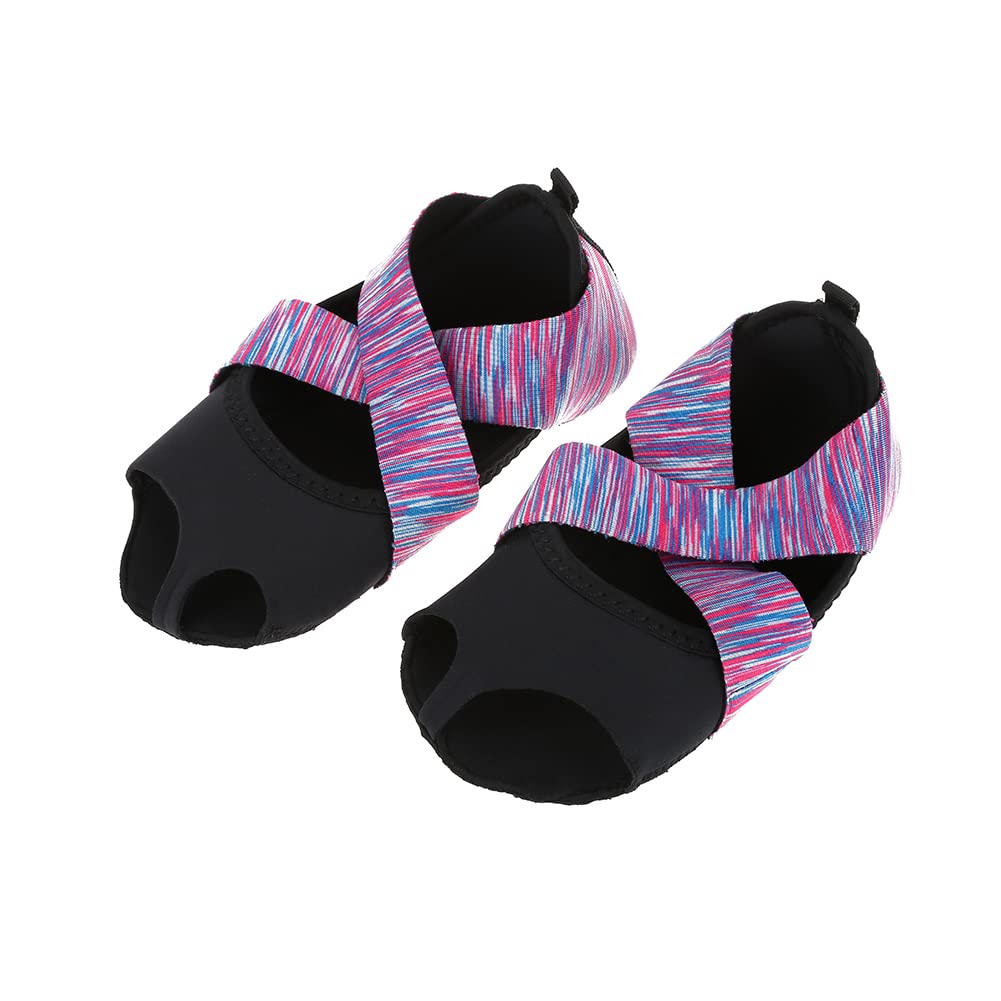 OUKENS Non Slip Yoga Socks with Grip, Toeless Anti-Skid Pilates, Barre, Ballet, Bikram Workout Socks Shoes with Grips(Mļ¼37-38ļ¼)