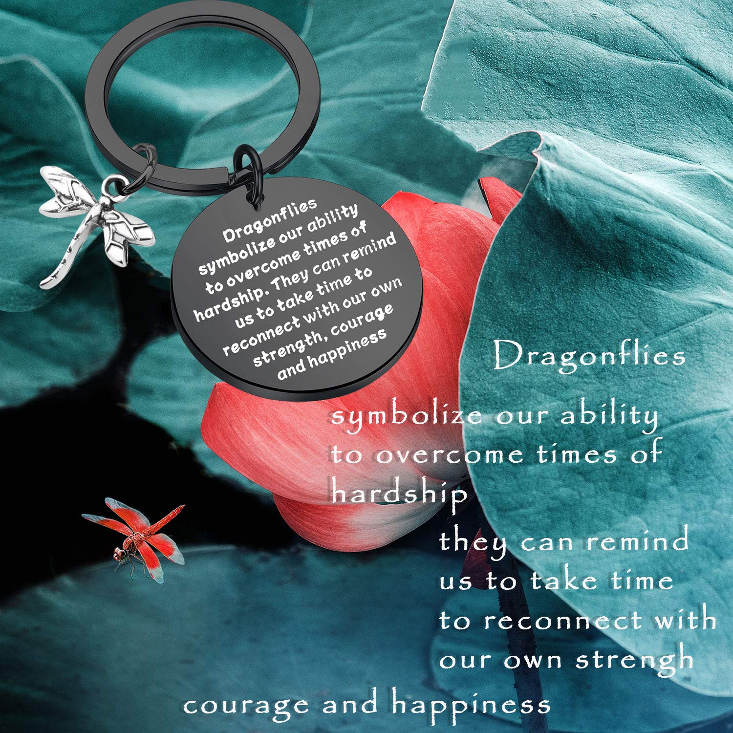MAOFAED Dragonfly Gift Dragonfly Lover Gift Dragonfly Keychain Inspirational Gift Encouragement Gift Dragonfly Spiritual Gift