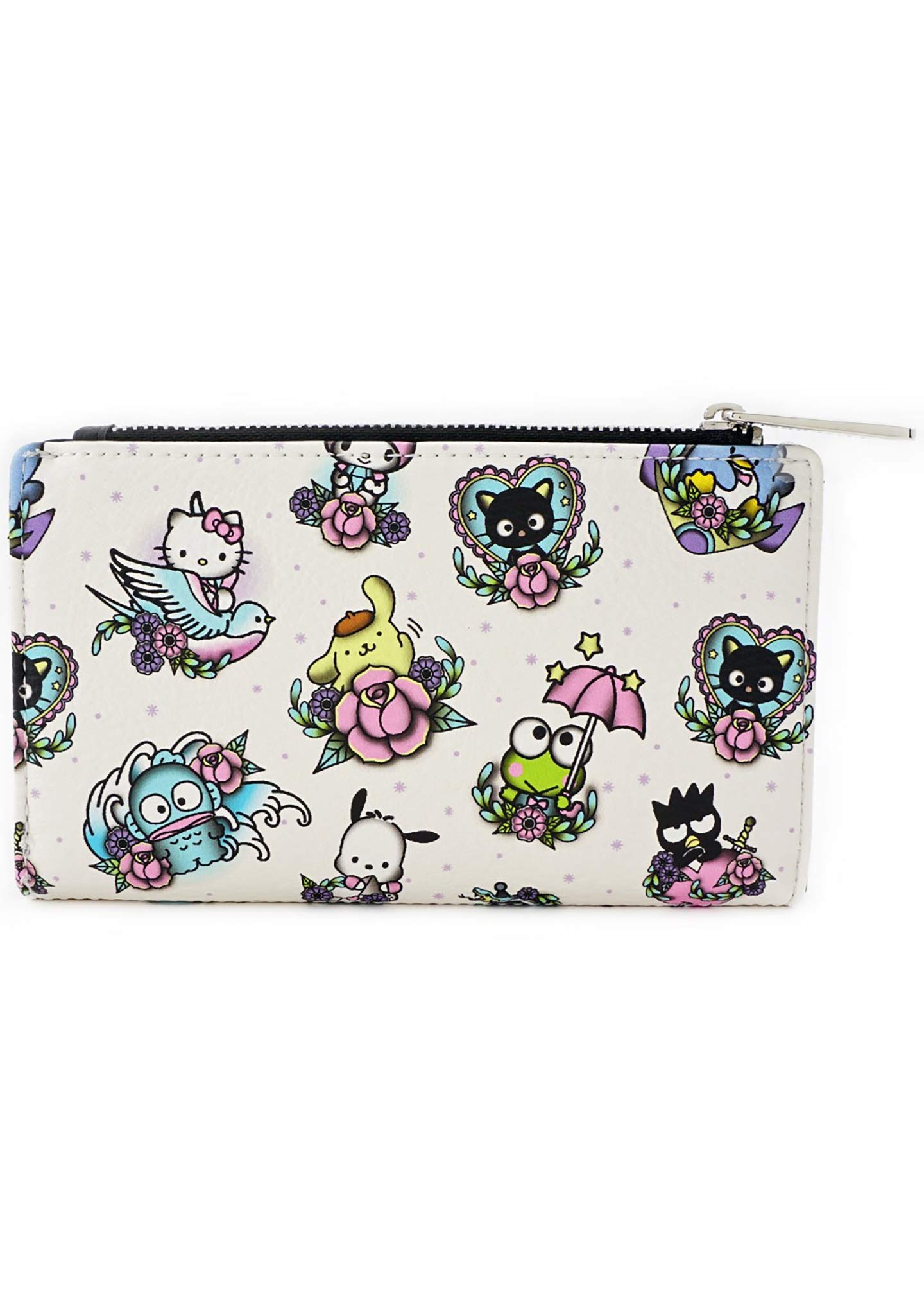 Loungefly Sanrio Hello Kitty Characters Tattoo Allover-Print Flap Wallet