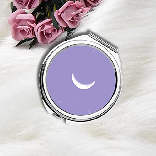 Metal Boys Funny Compatible for Cosmetic Mirror Print Purple Moon