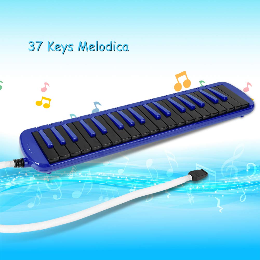 Melodica 37 Key, Melodicas Piano Blowpipe Melodica Musical Instrument(blue)