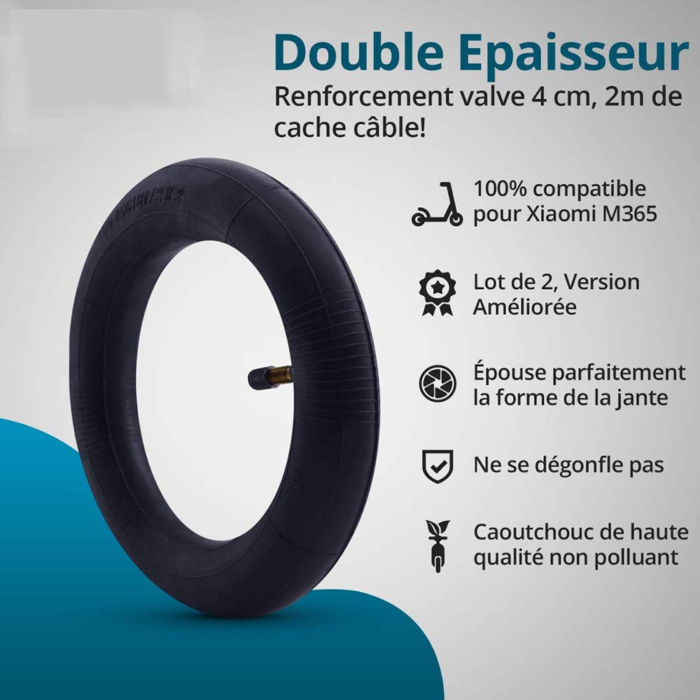 Konesky Electric Scooter Tire Electric Scooter Skate High Performance Anti Puncture Wheel Tire Front/Rear Tire Spare Solid Compatible