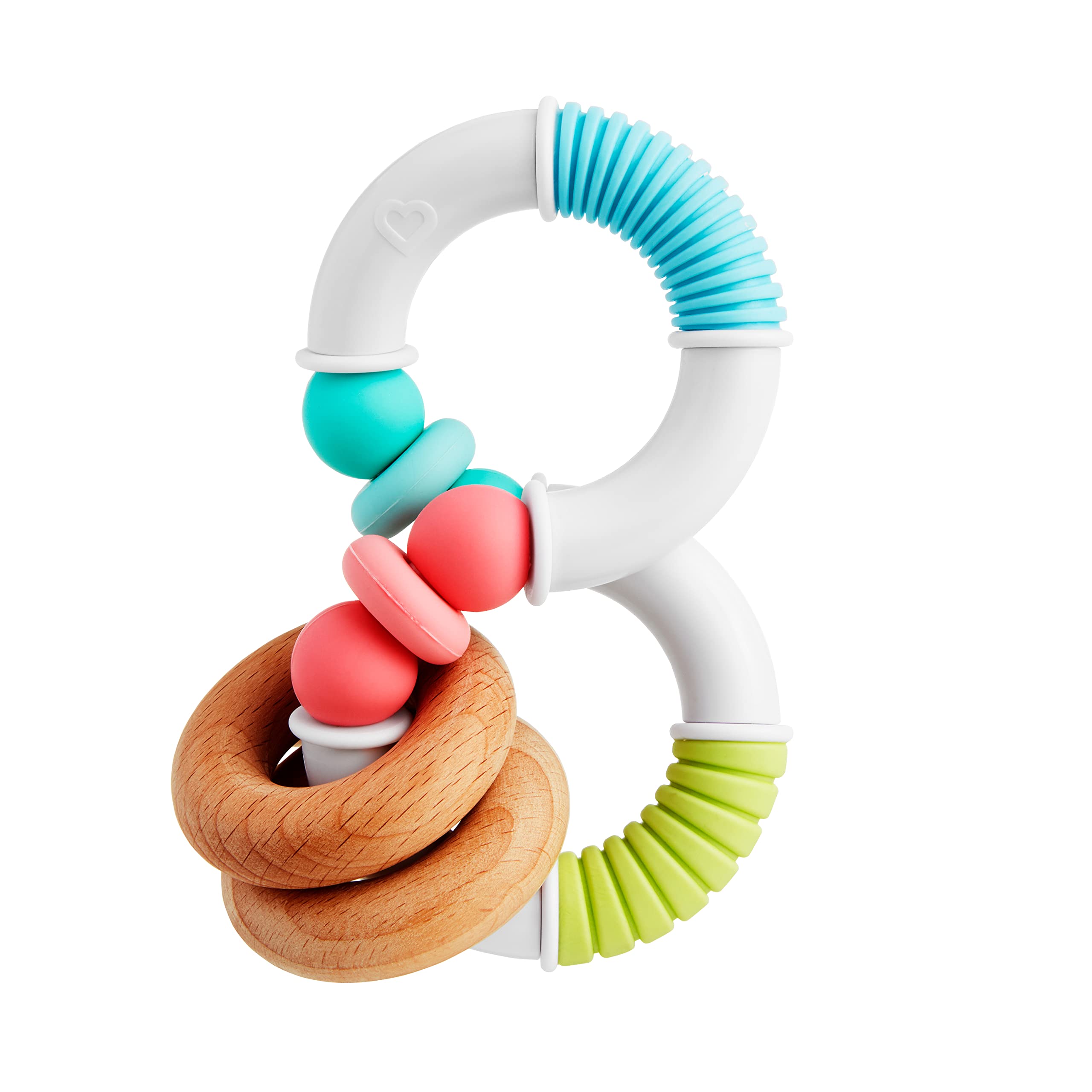 Munchkin® Sili Twisty™ Bendable Baby Teether Toy, Silicone and Wood, BPA Free, 3+ Months