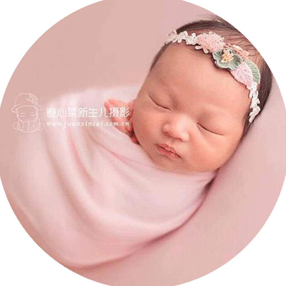 infantacce Newborn Photography Props Wrap Stretchy Flannel Blanket Baby Photo Prop Swaddle Wraps Pink