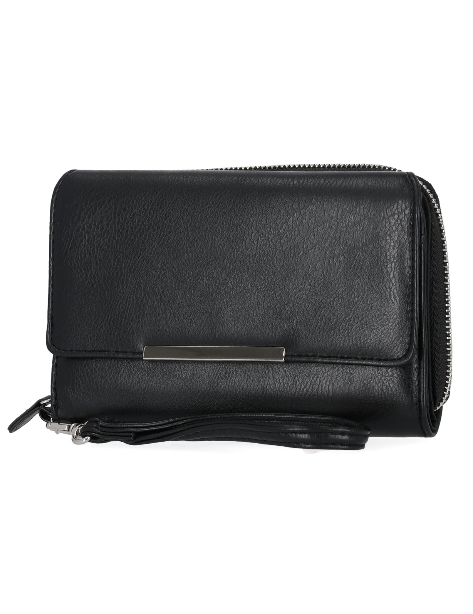 Mundi Big Fat Wallet Womens RFID Blocking Clutch Organizer Removable Wristlet (Pansy Garden)