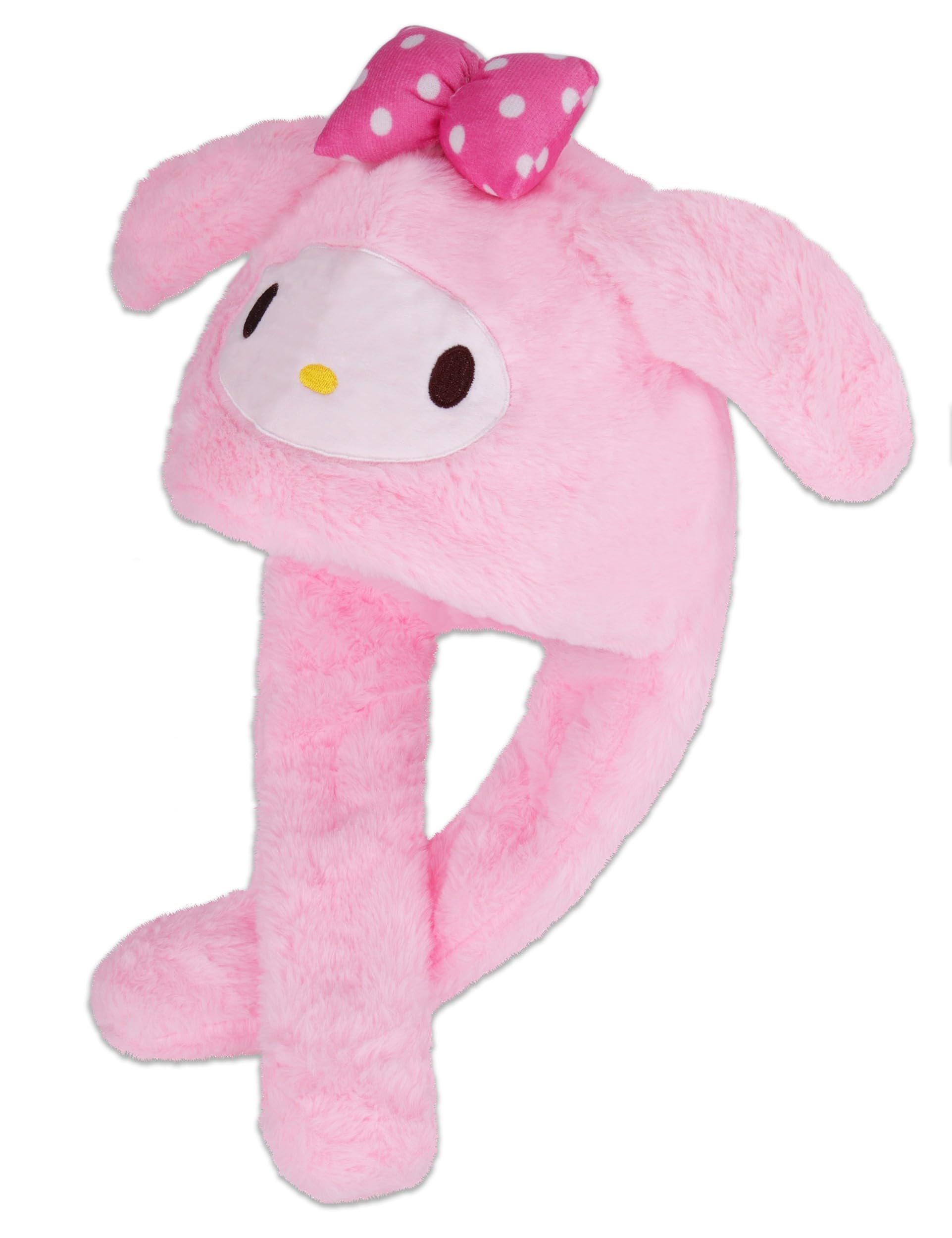Roffatide Anime Melody Ear Moving Jumping Hat Fluffy Beanie Cap Soft Warm Winter Head Wear Cute Hats for Women Pink
