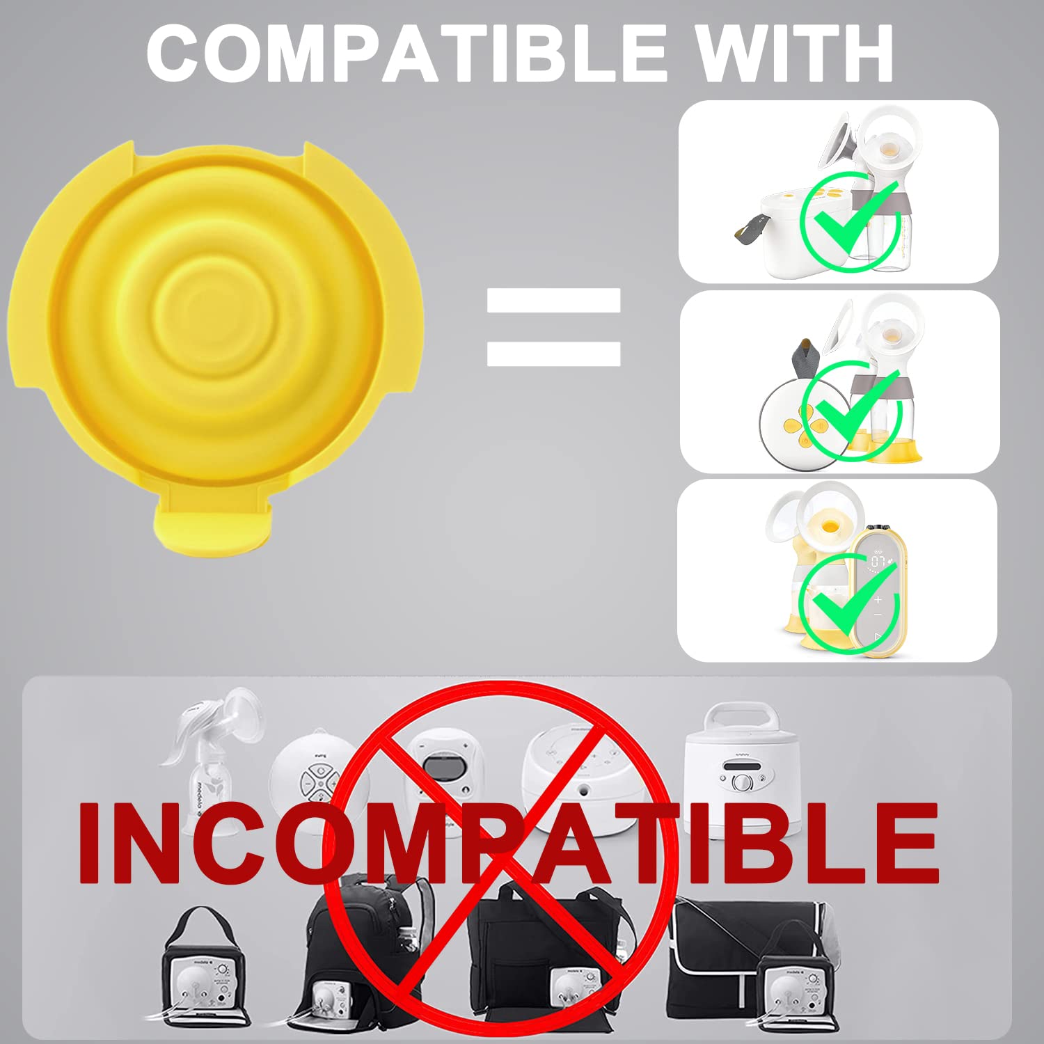 Membrane Compatible with Medela Pump Parts, BPA Free Silicone Membranes Compatible with Pump in Style MaxFlow, Swing Maxi, Freestyle Flex Breast Pumps, Pump Connector Replacement Membranes Parts