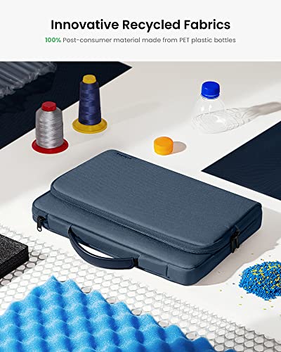 tomtoc 360 Protective Laptop Carrying Case for 14-inch MacBook Pro M3 A2992 A2918 M2/M1 Pro/Max A2779 A2442 2023-2021, 12.9-inch iPad Pro 3rd-6th Gen, Water-Resistant MacBook Accessory Bag Sleeve