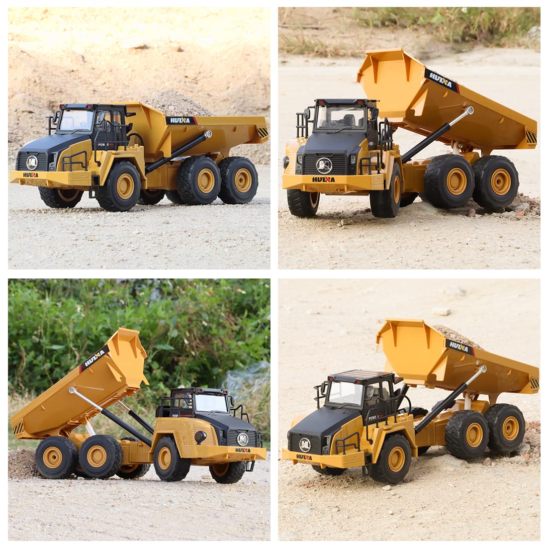 Ottima HUINA 1568 Remote Control Dump Truck, 1/24 Construction Engineering Vehicle Toy Gift for Kids Adults