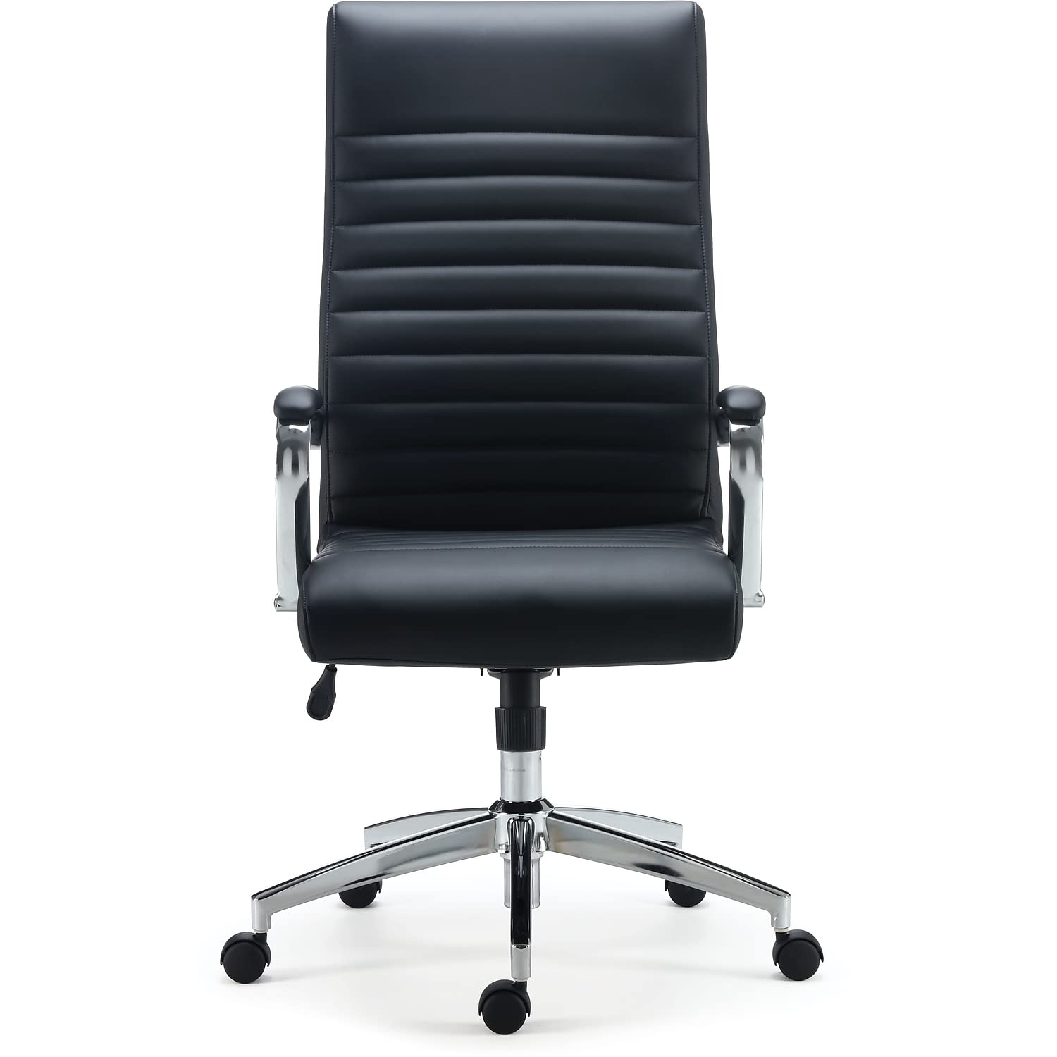 MyOfficeInnovations 24328572 Bonded Leather Managers Chair, Black