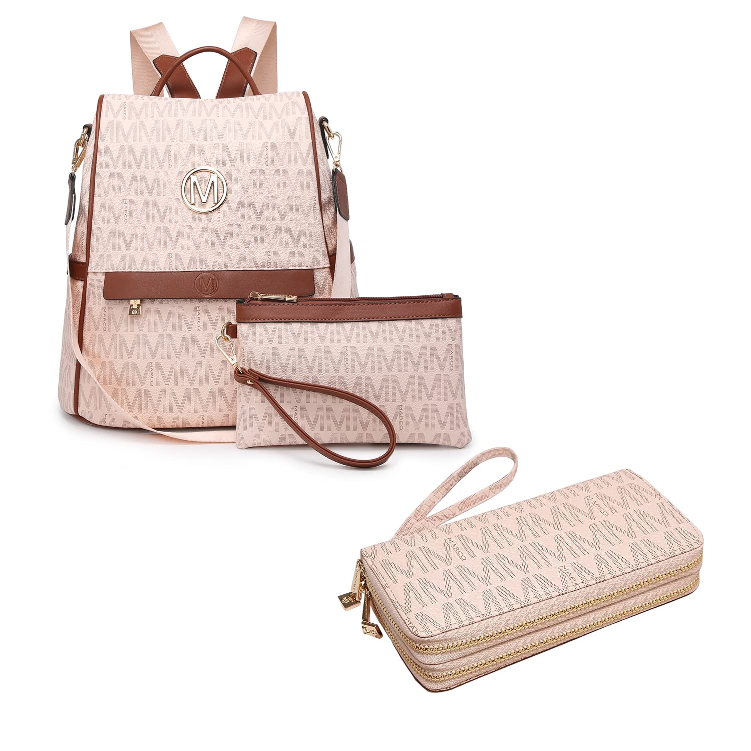 MKP Women Fashion Backpack Handbags with Matching Wallet